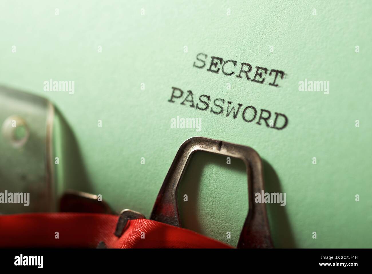 Secret password text written with a typewriter Stock Photo - Alamy