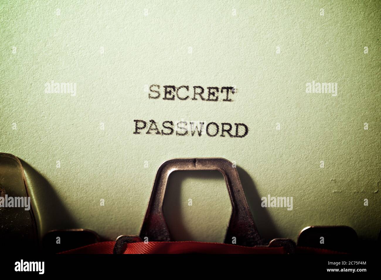 Secret password text written with a typewriter Stock Photo - Alamy