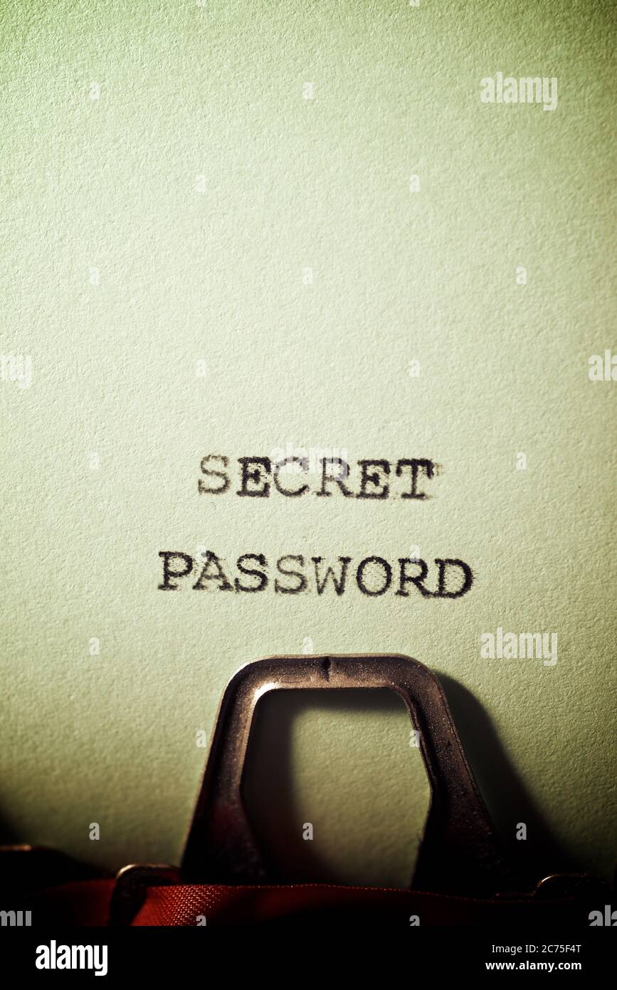 Secret password hi-res stock photography and images - Alamy