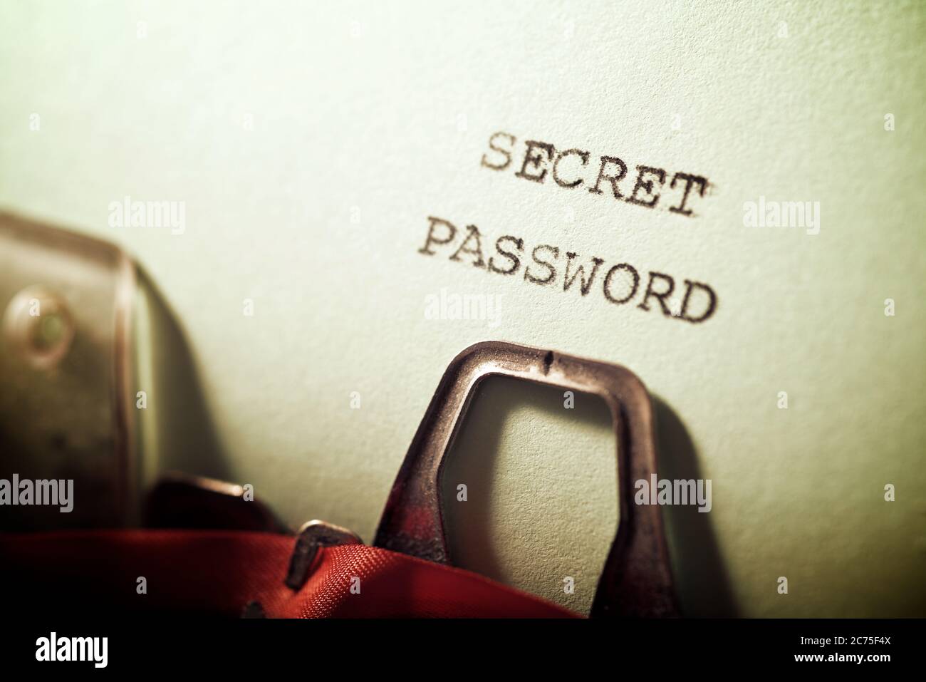Secret password text written with a typewriter Stock Photo - Alamy