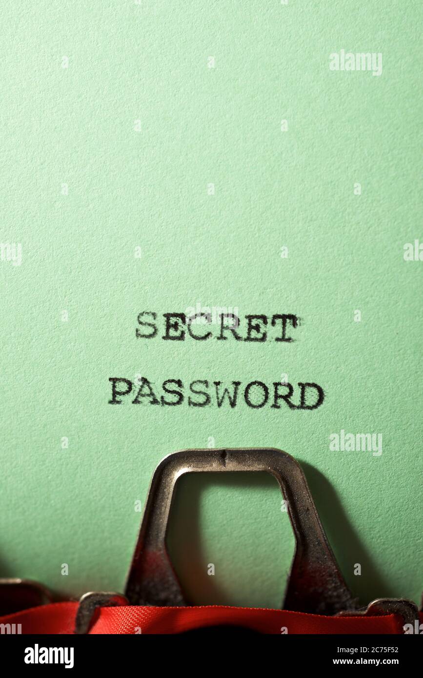 Secret password hi-res stock photography and images - Alamy