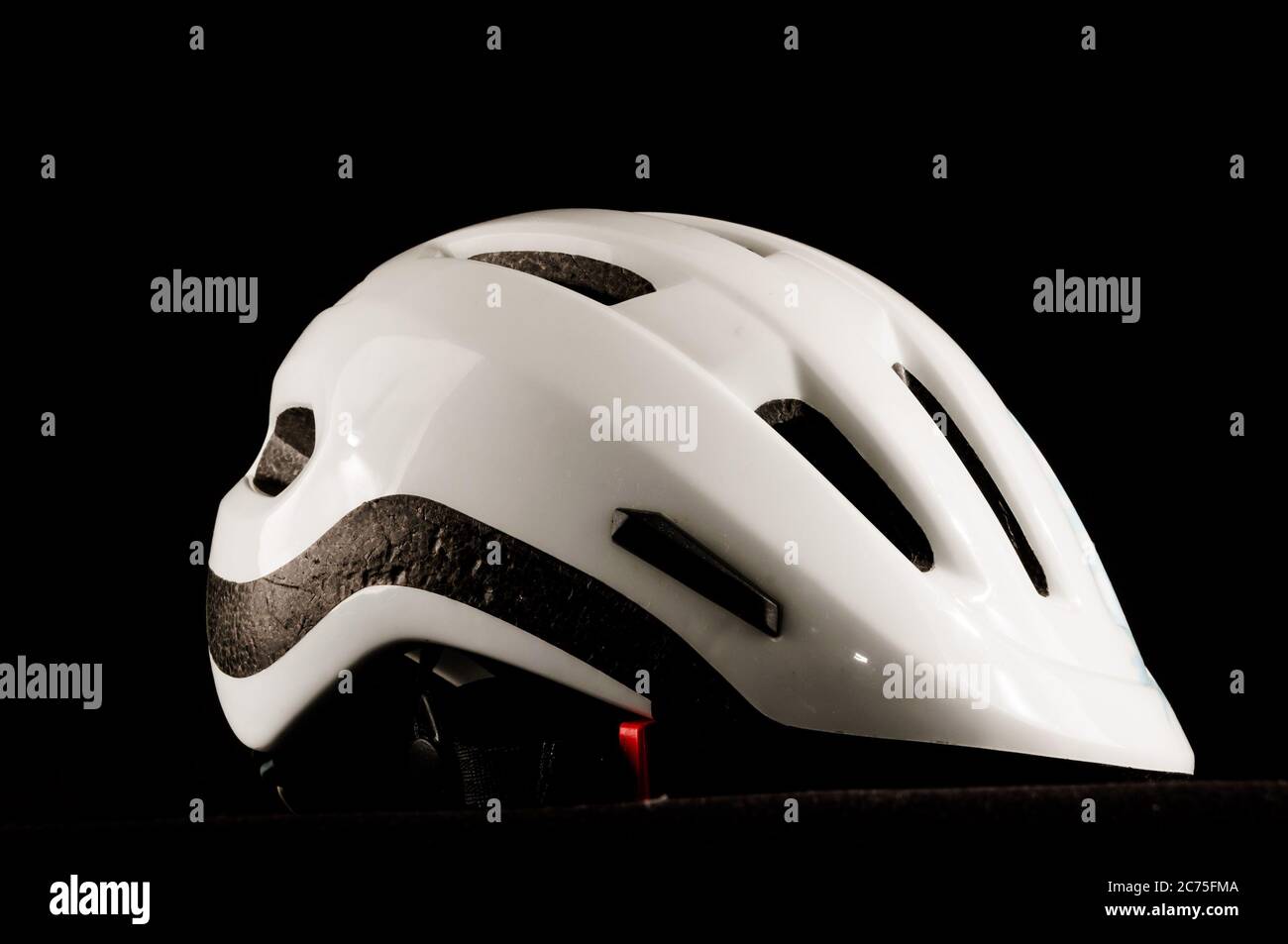 Picture of a White Bicycle Bike Safety Helmet Stock Photo - Alamy