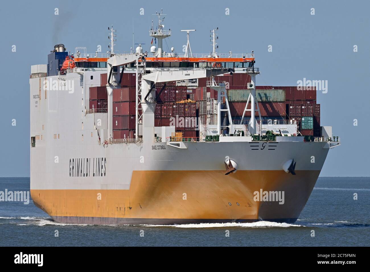 Ro-Ro cargo Ship Grande Cotonou passing Cuxhaven Stock Photo - Alamy