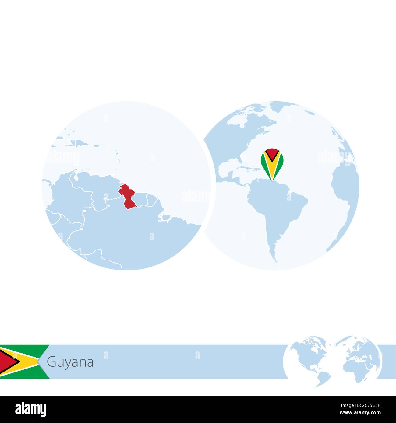 Guyana world map