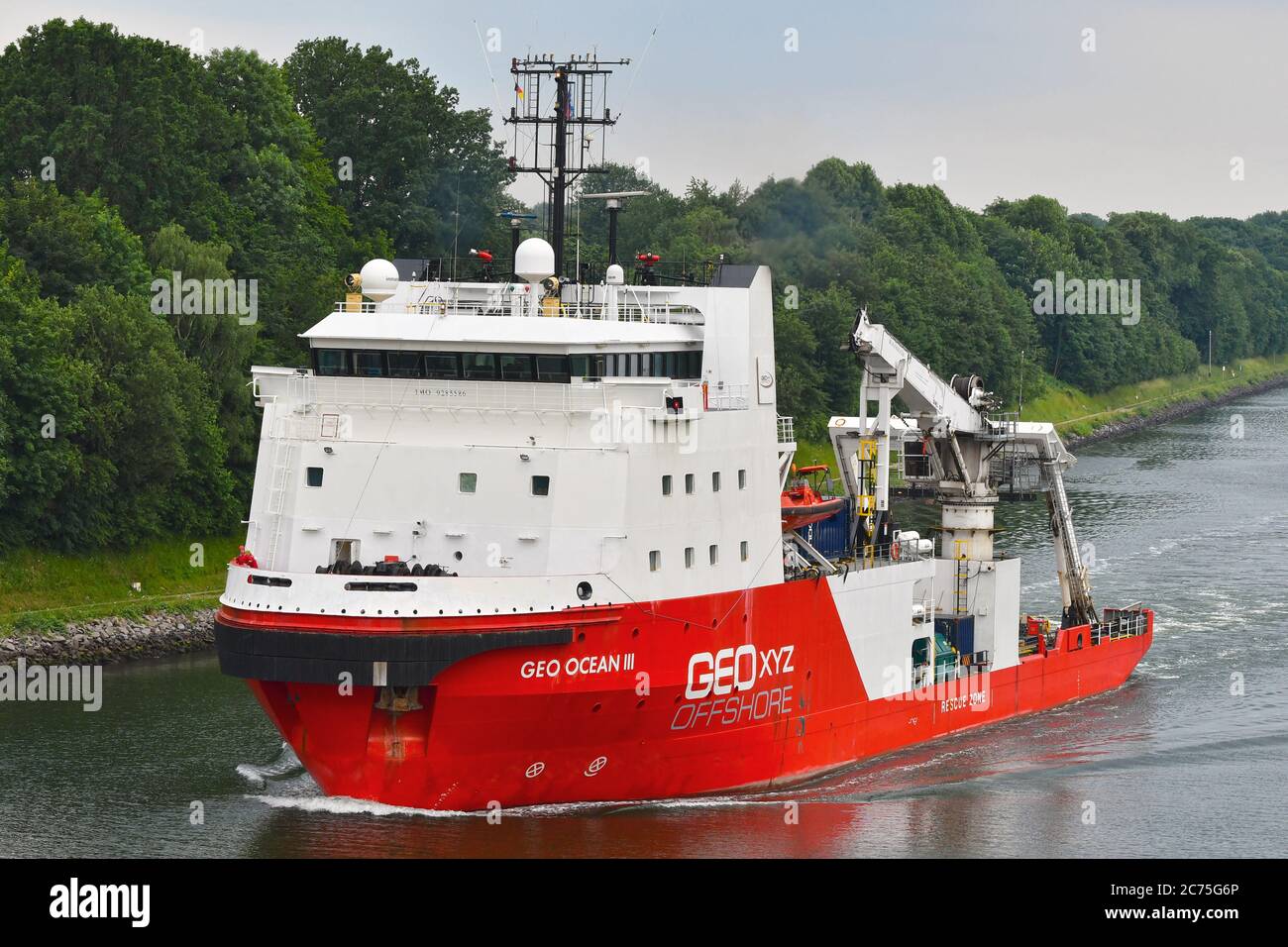 Offshore Support Vessel Geo Ocean III passing the Kiel Canal Stock ...