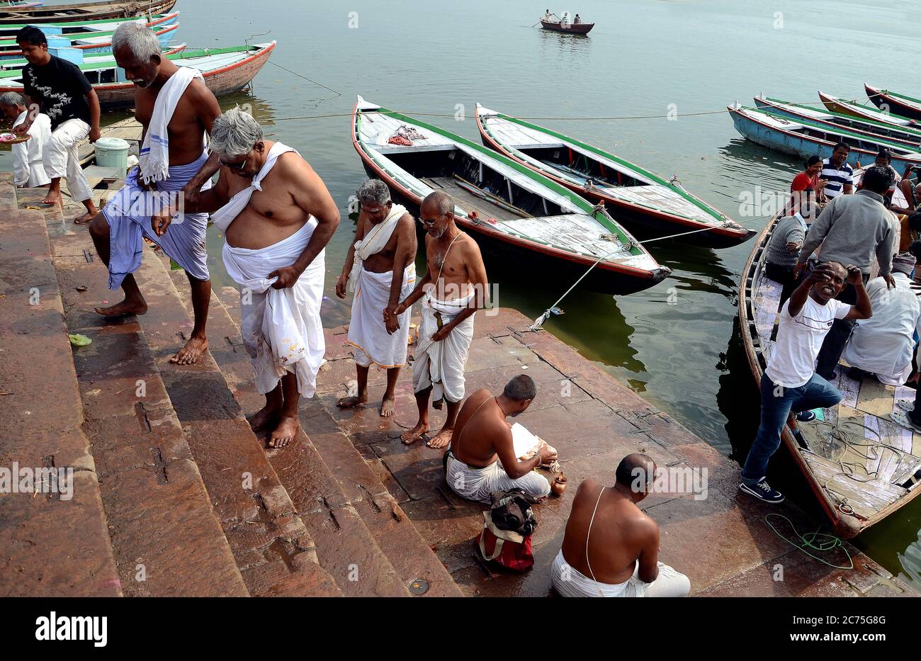 Ghats in Varanasi are riverfront steps leading to the banks of the ...