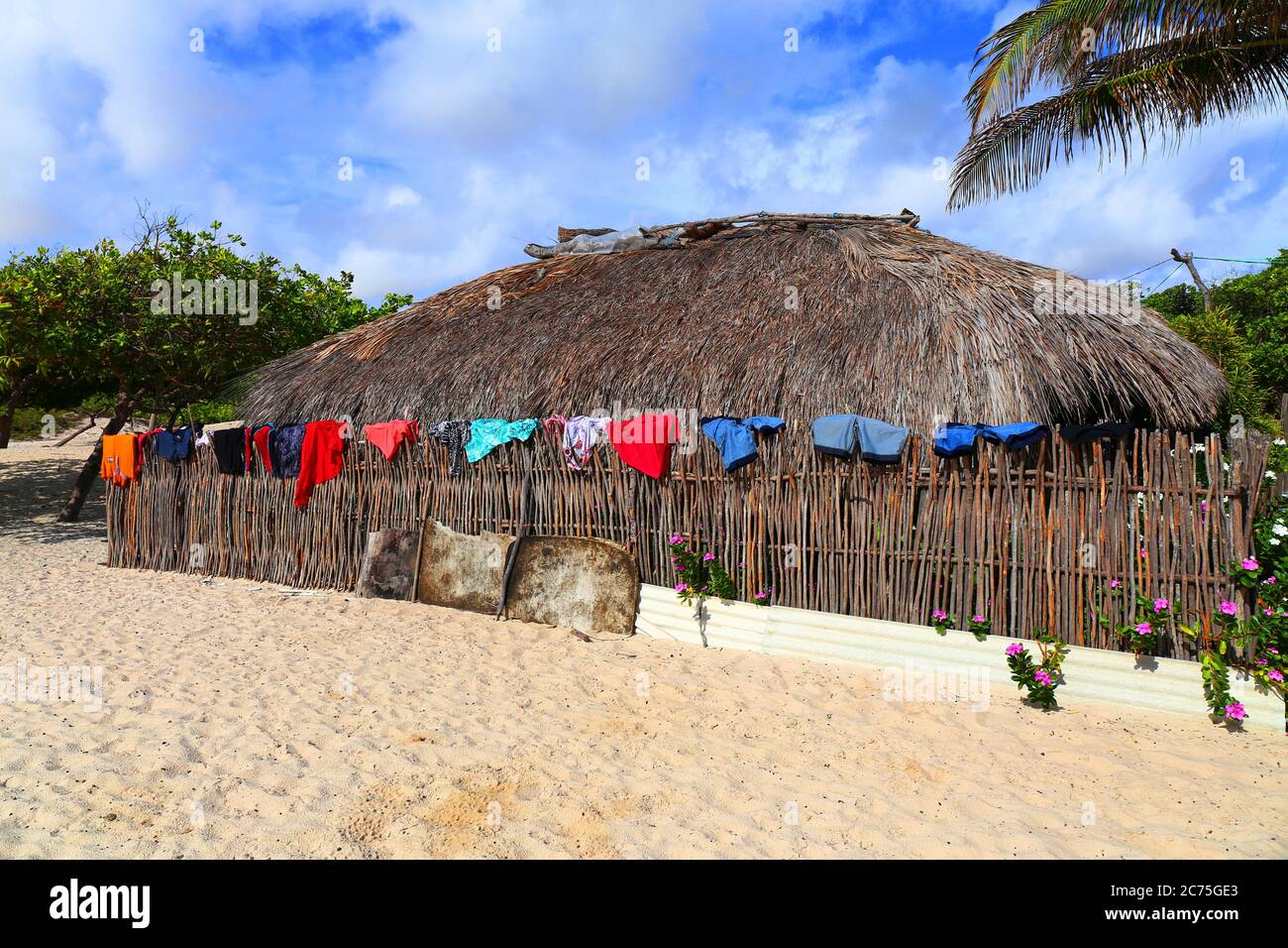 Rural oasis of Baixa Grande in the national park of Lencois Maranhenses ...