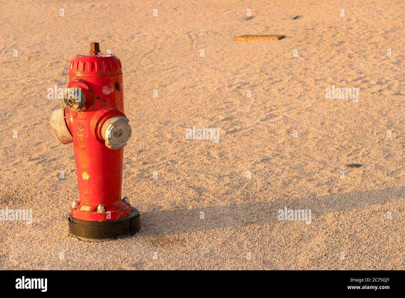 isolated red fire hydrant at sunset in Marseille France Stock Photo - Alamy