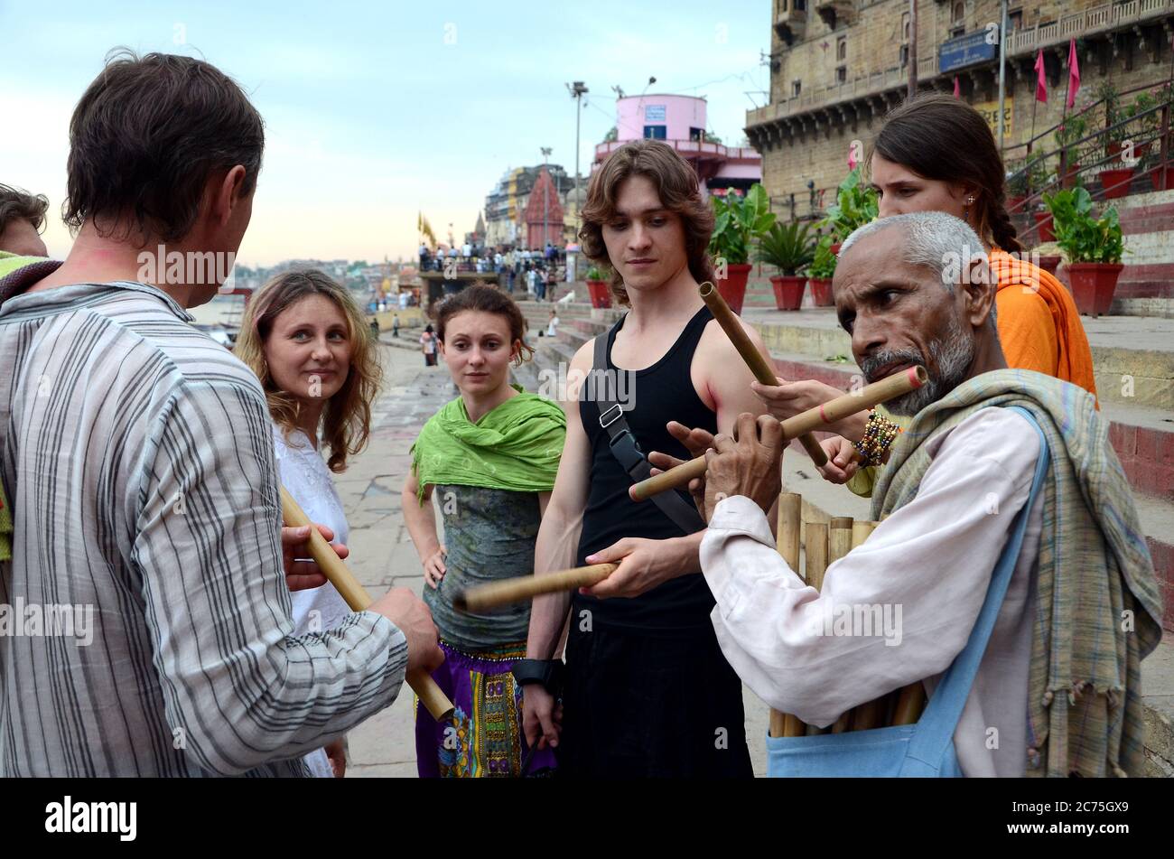 Ghats in Varanasi are riverfront steps leading to the banks of the ...
