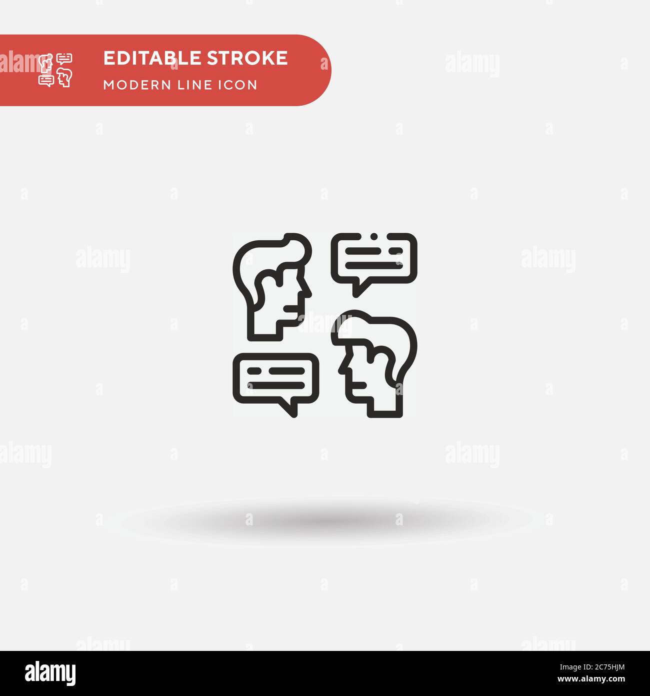 Conversation Simple vector icon. Illustration symbol design template ...