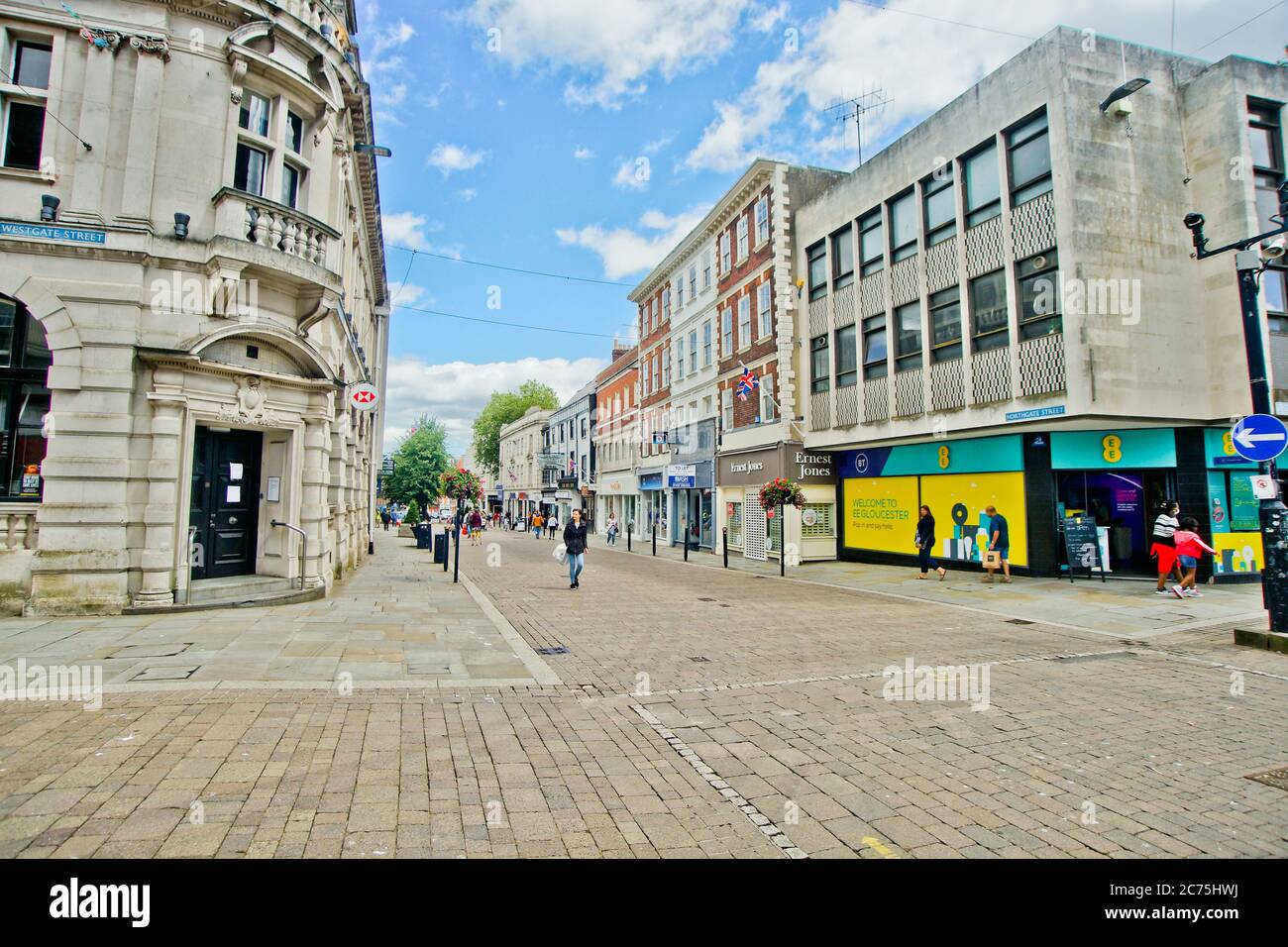 Gloucester city centre Stock Photo - Alamy