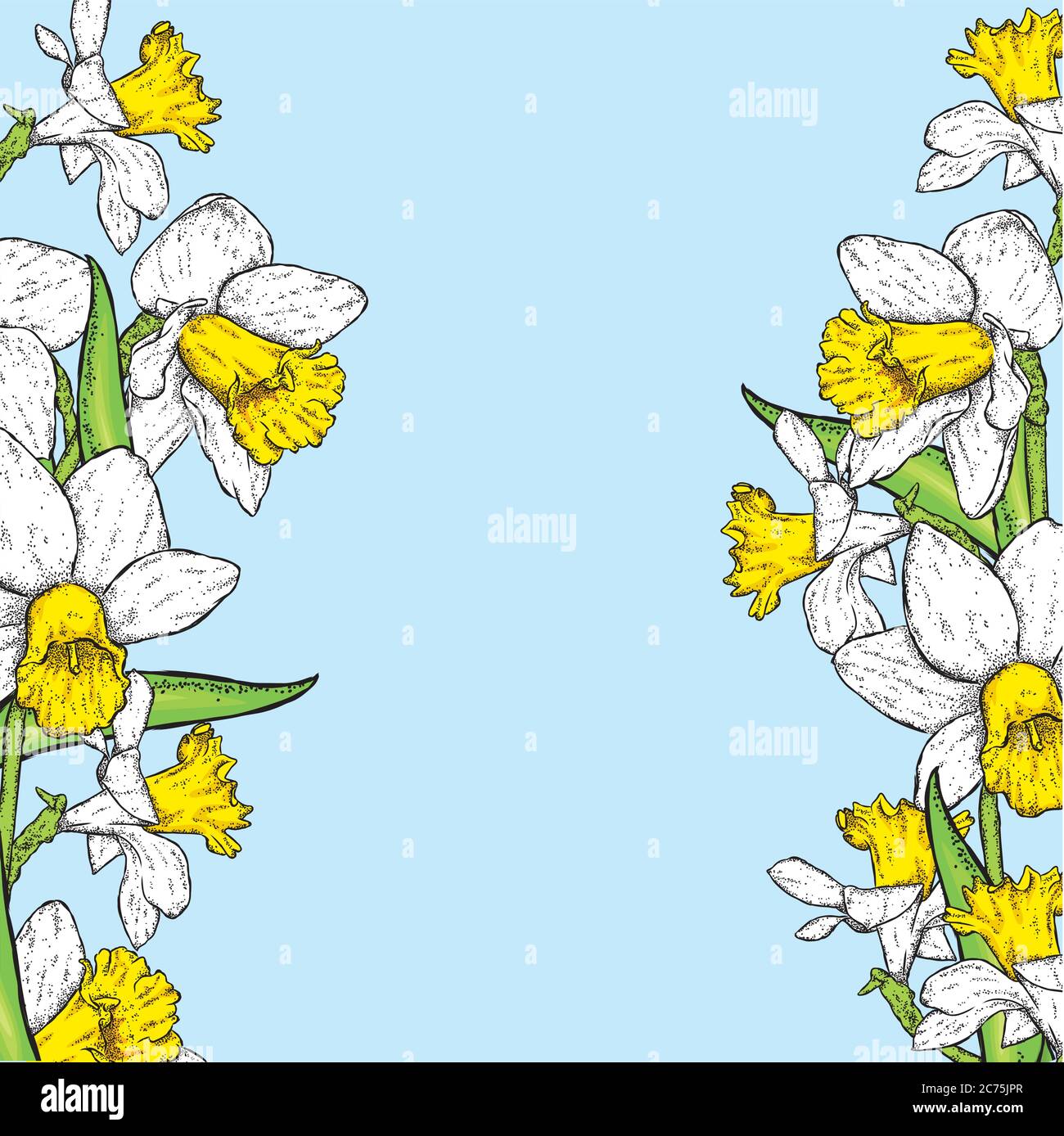 Narcissus watercolor Stock Vector Images - Alamy