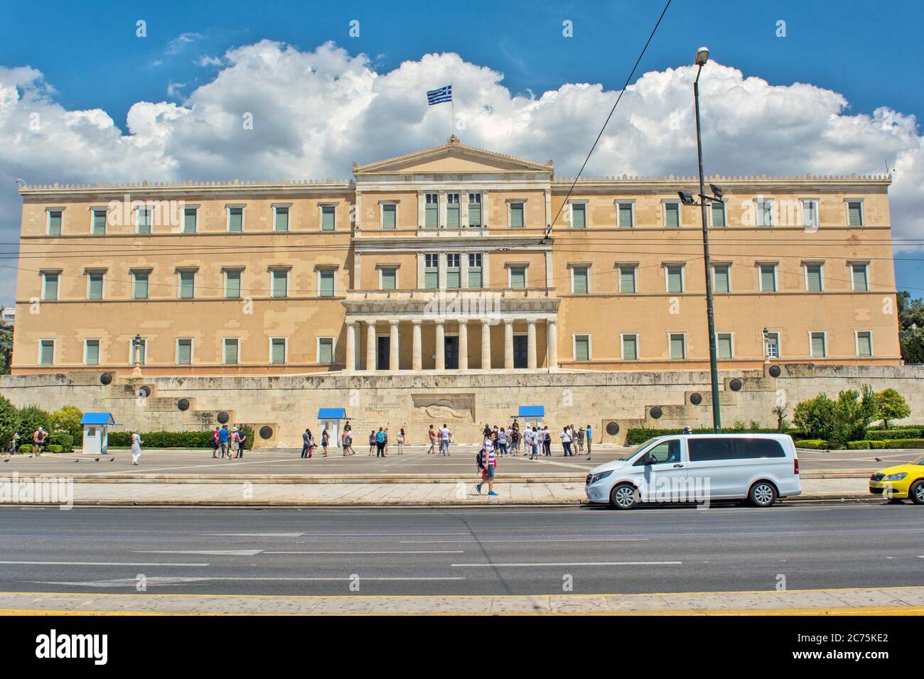 Athens, Greece, June 04, 2016. The building of the Greek Parliament in ...
