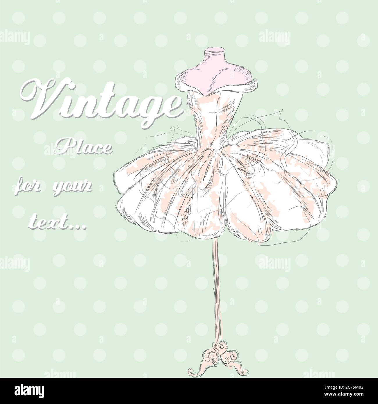 Beautiful bride. Girl in a wedding dress. Vector illustration. Hand ...