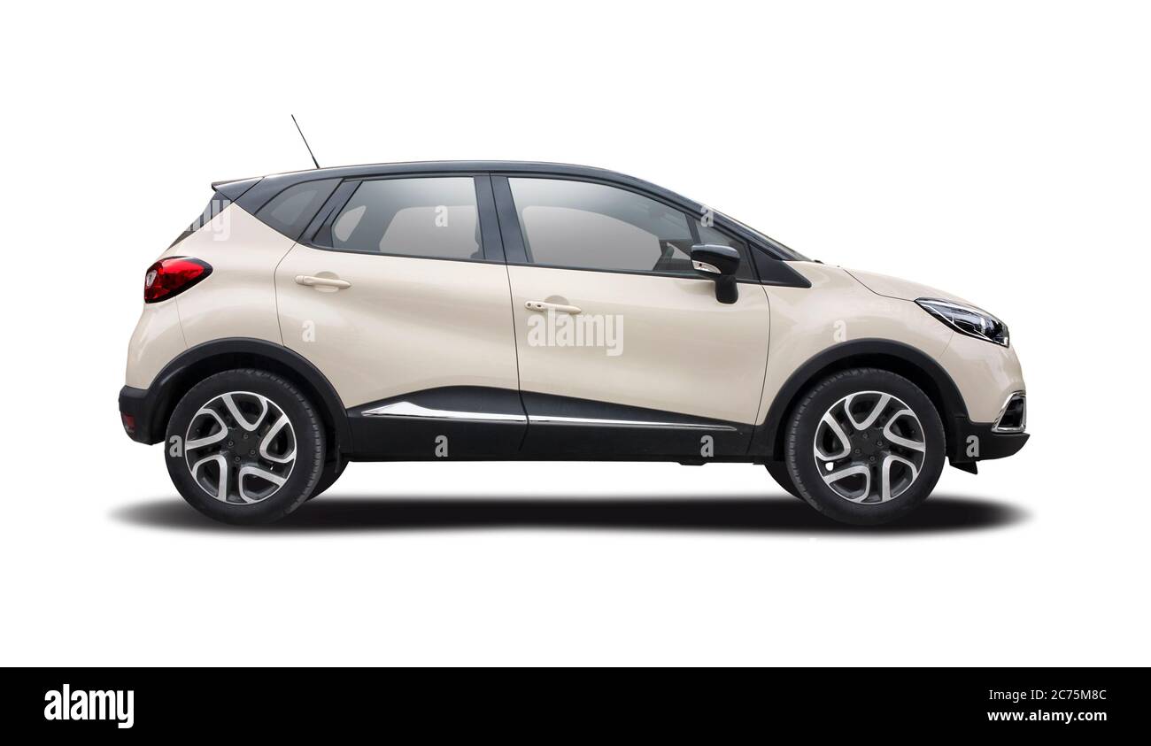 SUV car side view isolated on white Stock Photo - Alamy