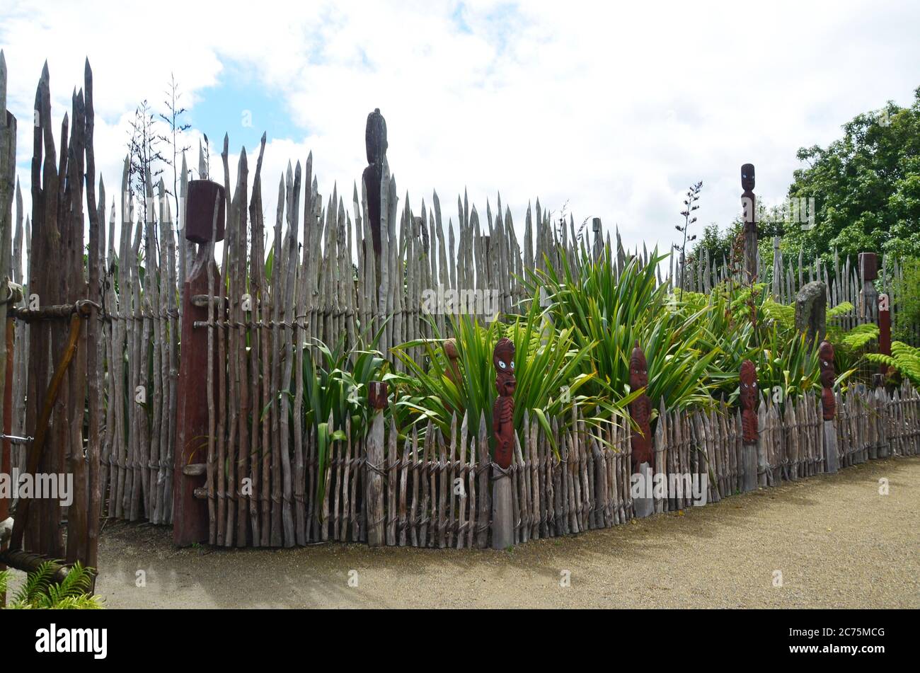 Te Parapara Maori garden in Hamilton Gardens, New Zealand.It's New ...