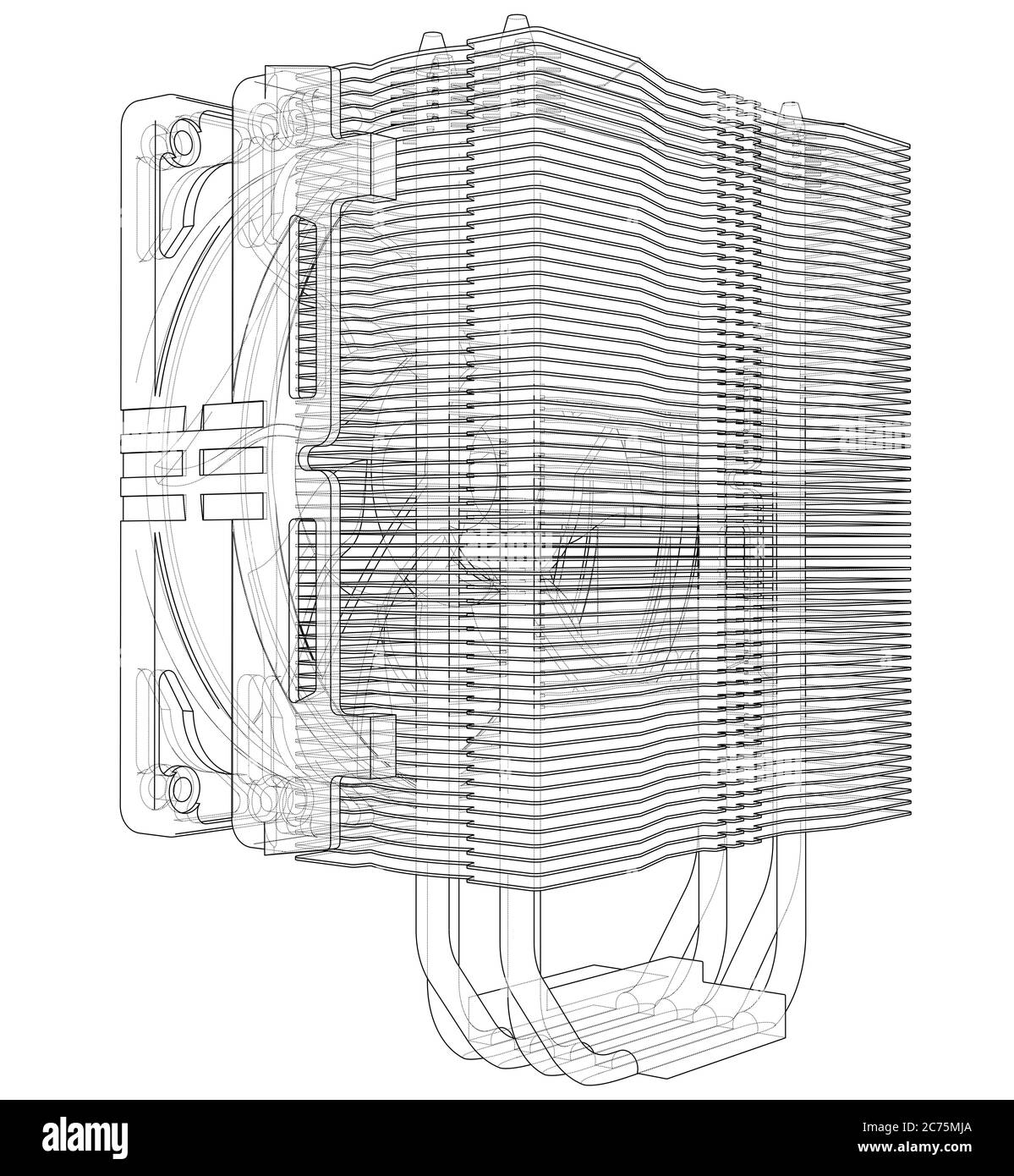 Cpu Coller Concept. 3D illustration Stock Photo - Alamy