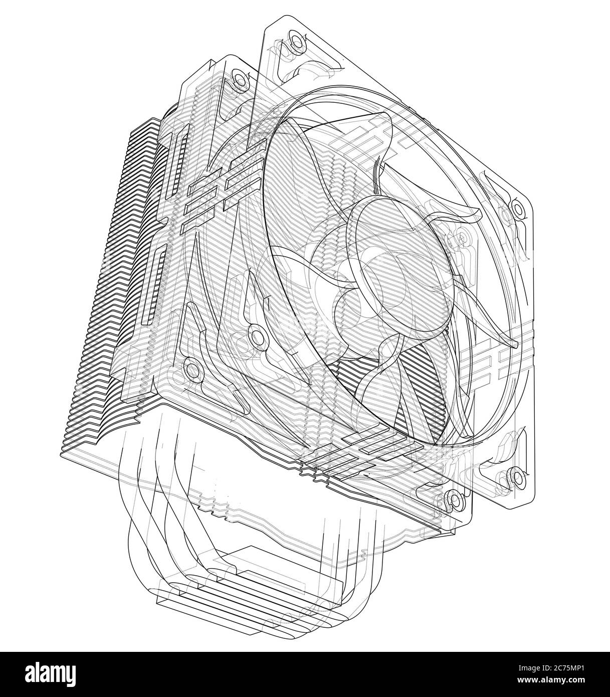 Cpu Coller Concept. 3D illustration Stock Photo - Alamy