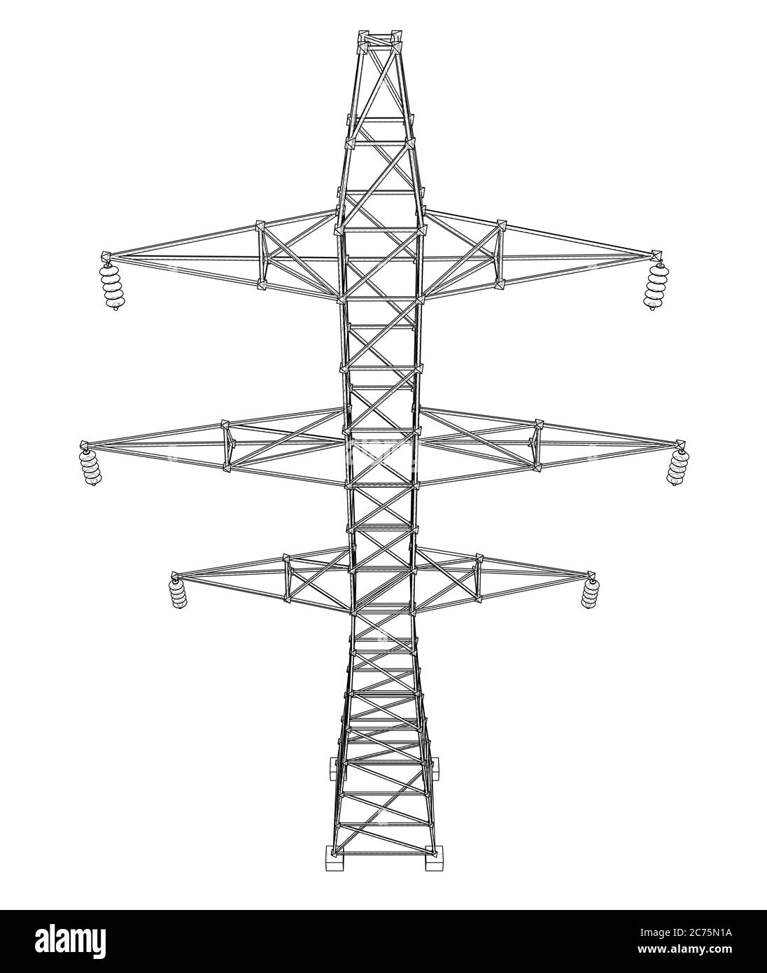 Electric pylon or electric tower concept Stock Photo - Alamy