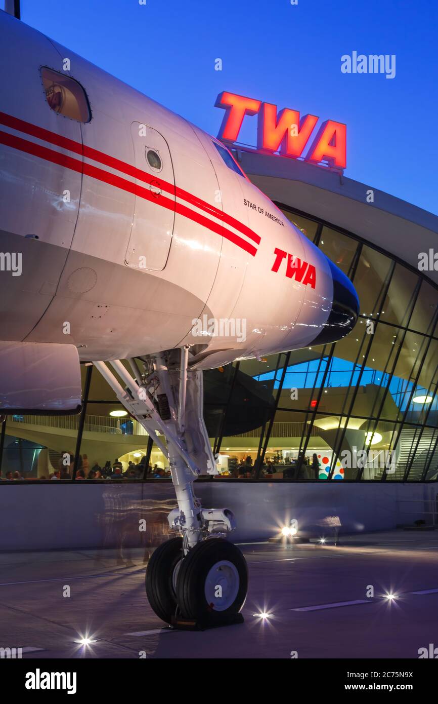 New York City, New York - February 29, 2020: TWA Trans World Airlines ...