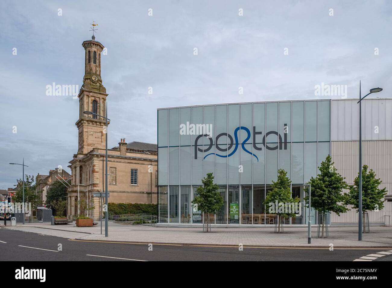 Irvine, Scotland, UK - July 12, 2020: Looking down High Street Irvine ...