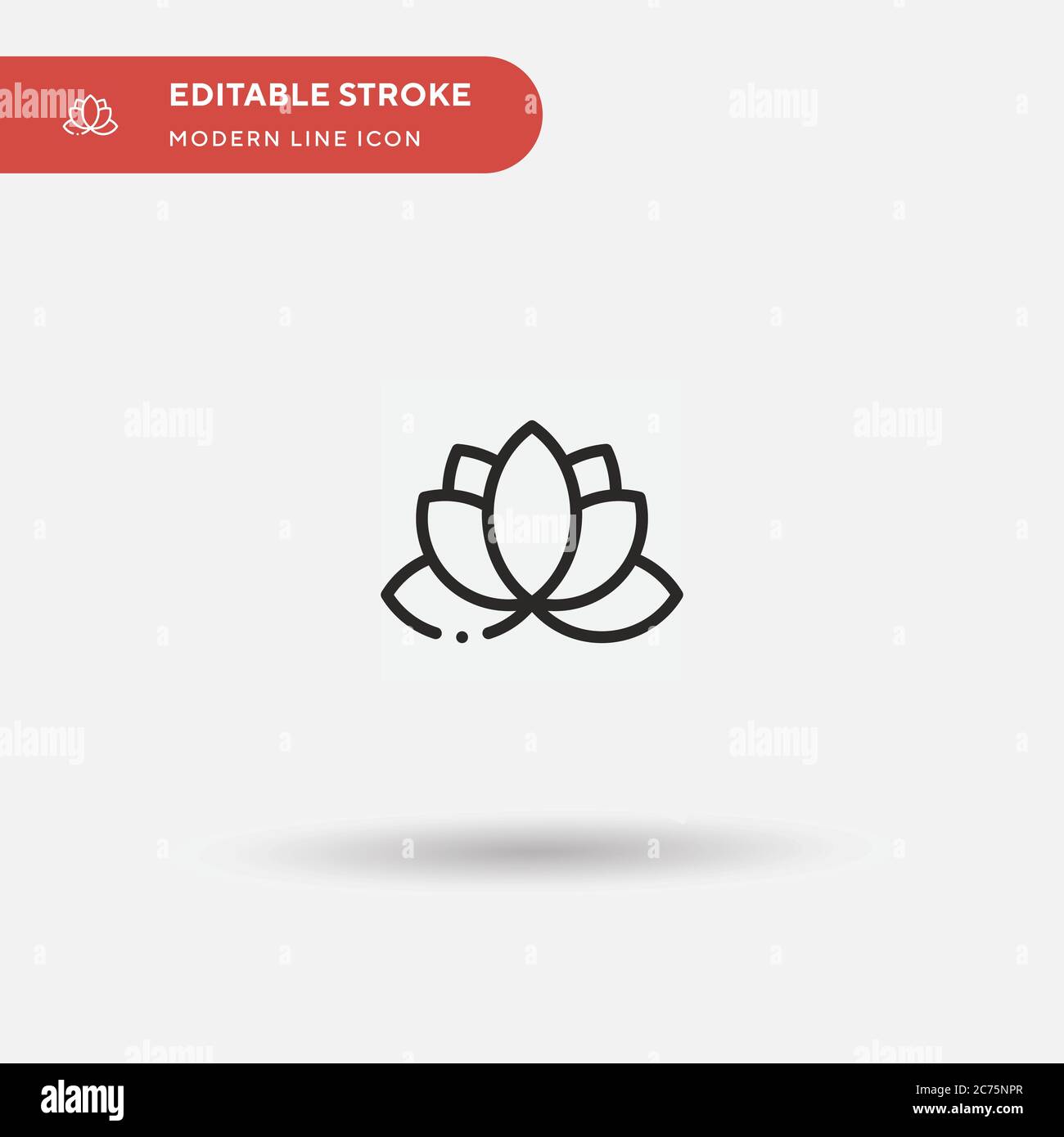 Lotus Simple vector icon. Illustration symbol design template for web ...