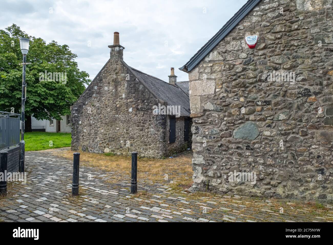 Irvine, Scotland, UK - July 12, 2020: Looking along Glasgow vennel ...