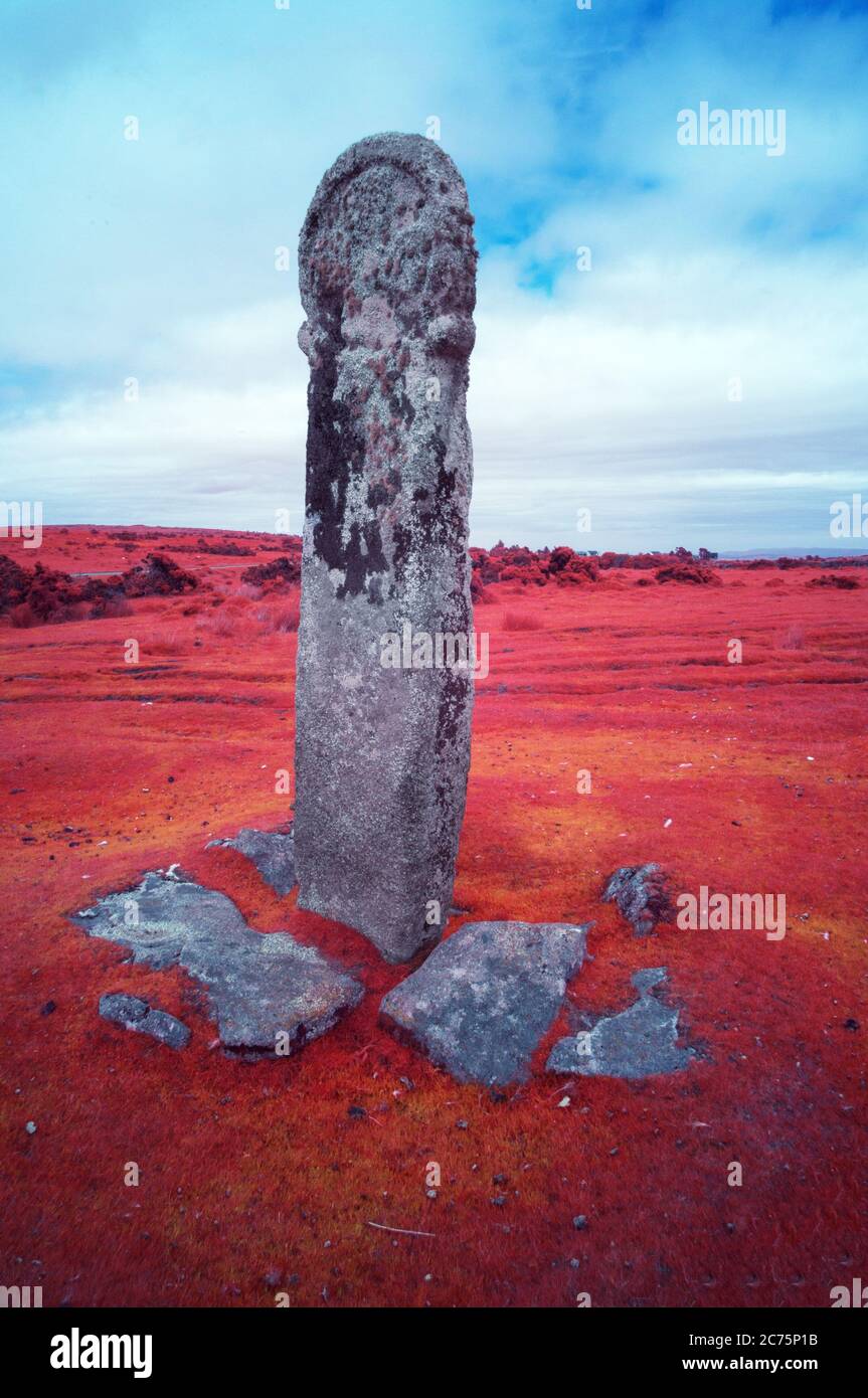 Long Tom Standing Stone, Bodmin Moor, Cornwall UK Stock Photo - Alamy