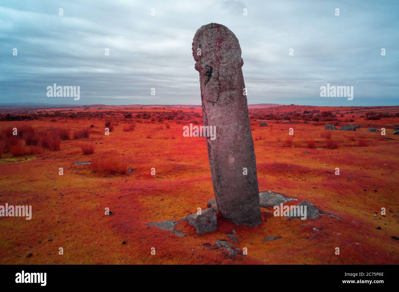 Long Tom Standing Stone, Bodmin Moor, Cornwall UK Stock Photo - Alamy