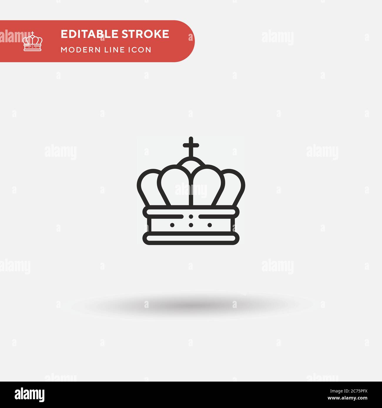 Crown Simple vector icon. Illustration symbol design template for web ...