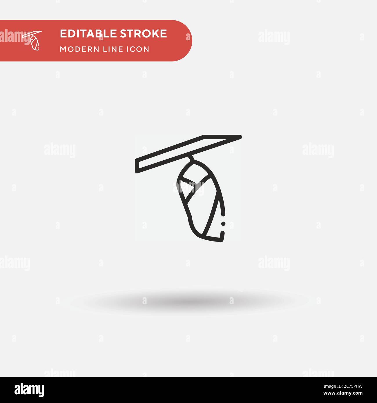 Chrysalis Simple vector icon. Illustration symbol design template for ...