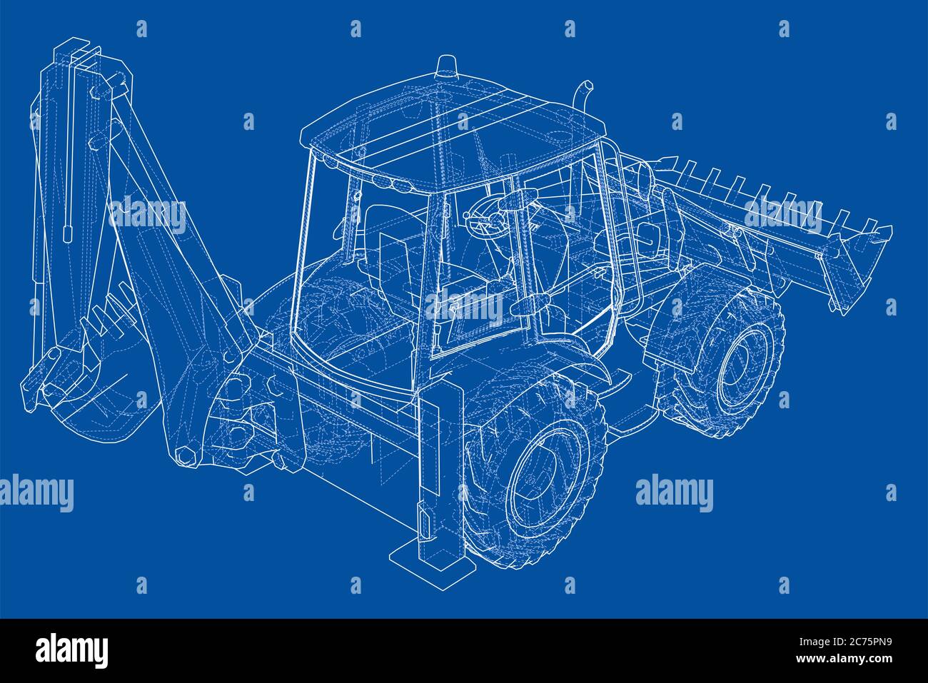 Sketch of Loading Shovel with Back Actor Stock Photo - Alamy