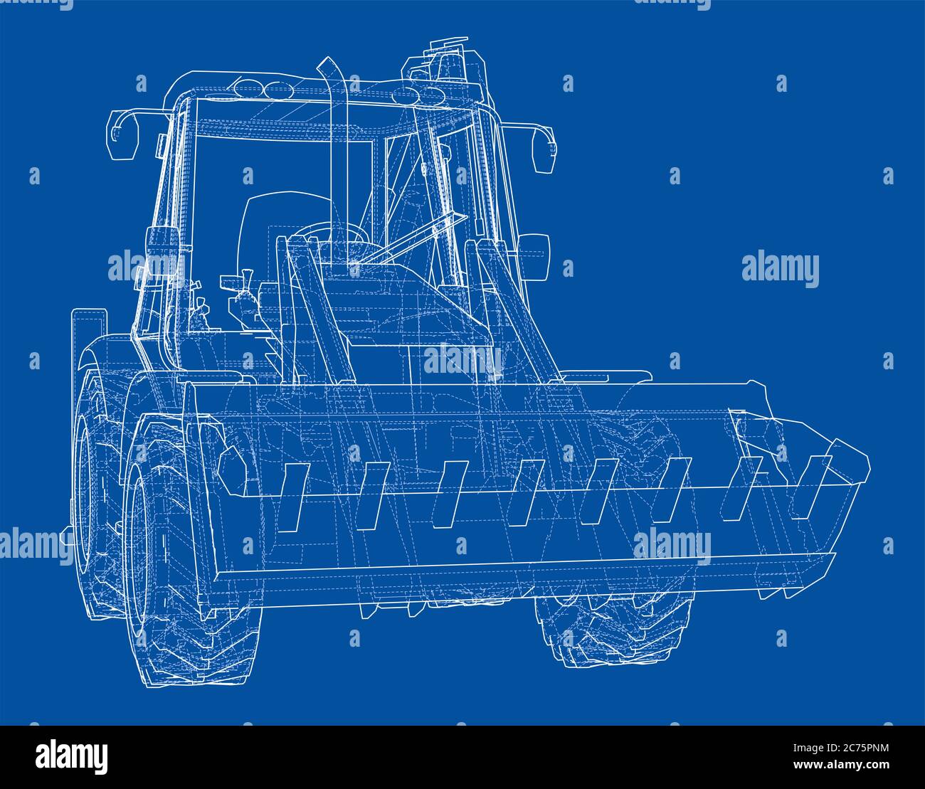 Sketch of Loading Shovel with Back Actor Stock Photo - Alamy
