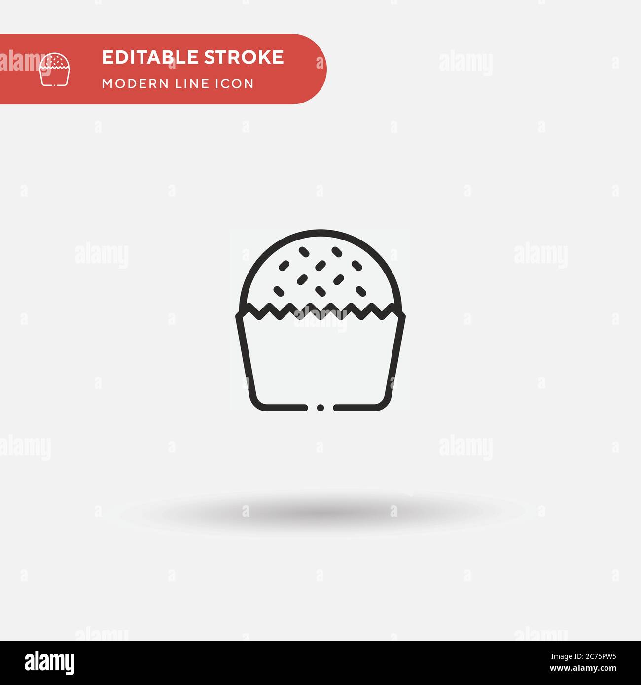 Brigadeiro Simple vector icon. Illustration symbol design template for web mobile UI element ...