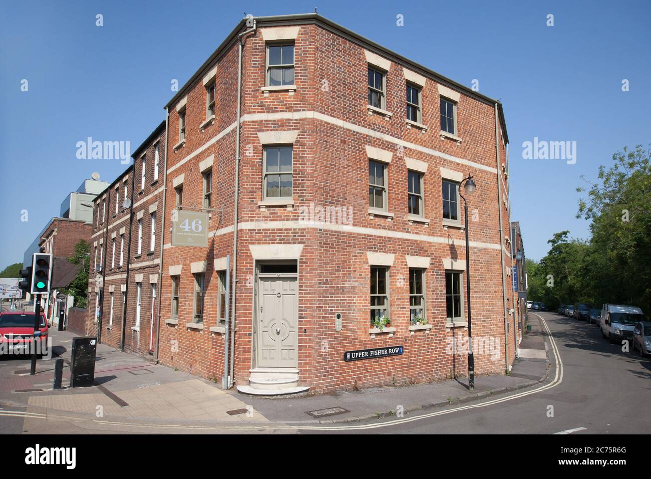Residential buildings on Upper Fisher Row in Oxford in the UK Stock ...