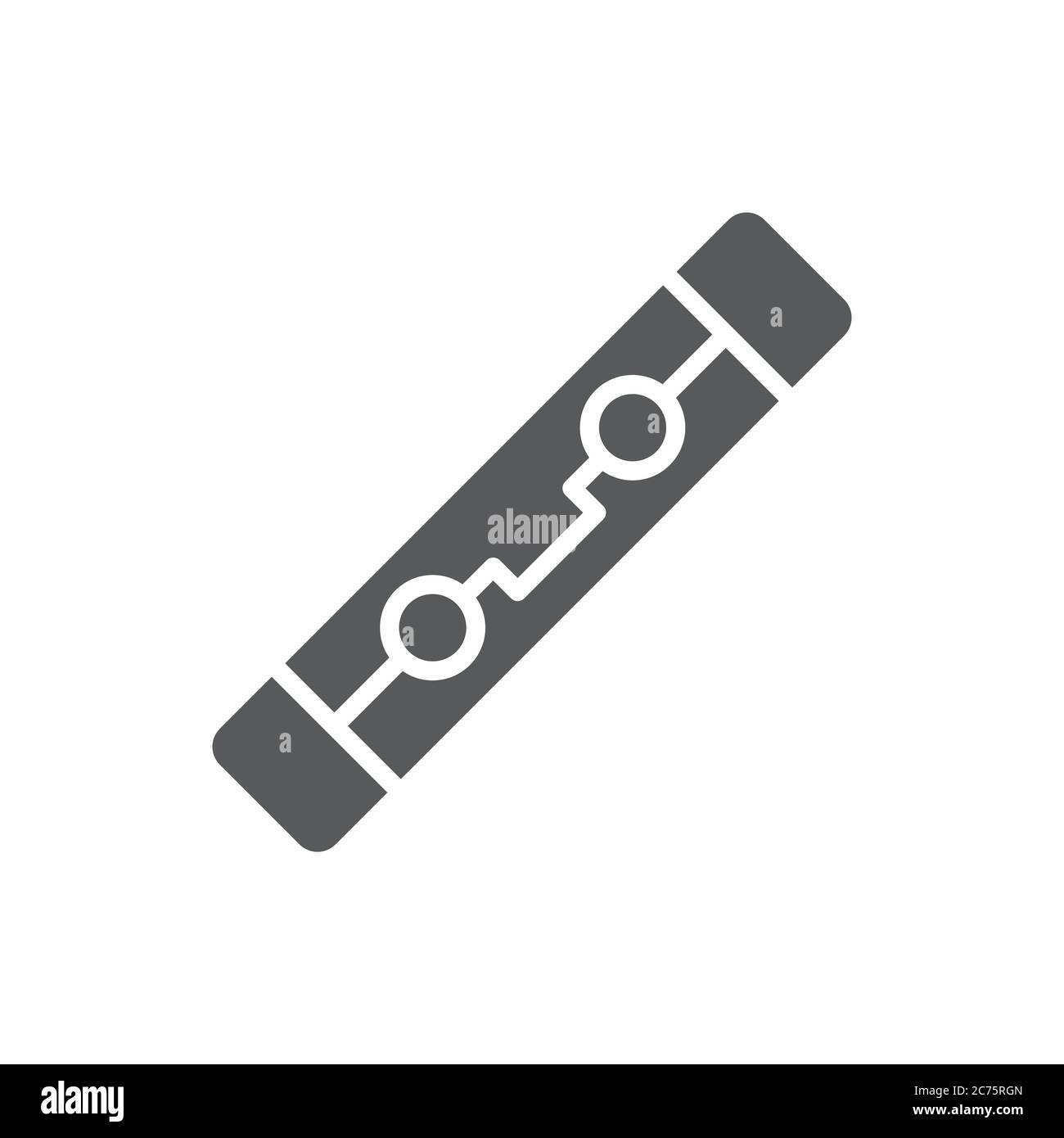 Electric fuse vector icon symbol electronic isolated on white ...