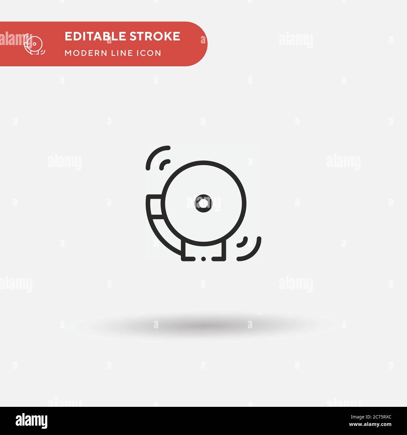 Fire Alarm Simple vector icon. Illustration symbol design template for ...