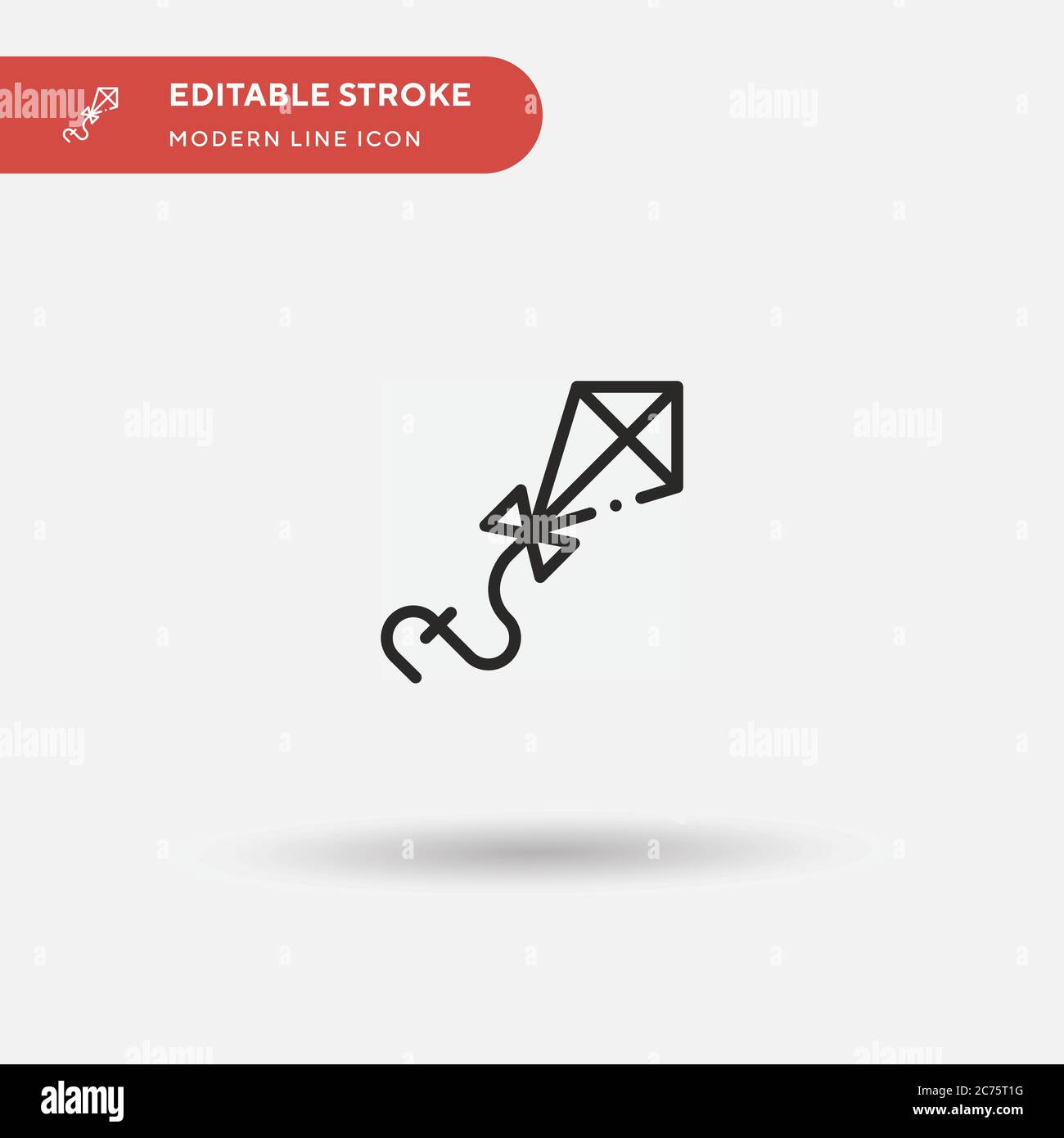 Kite Simple vector icon. Illustration symbol design template for web ...