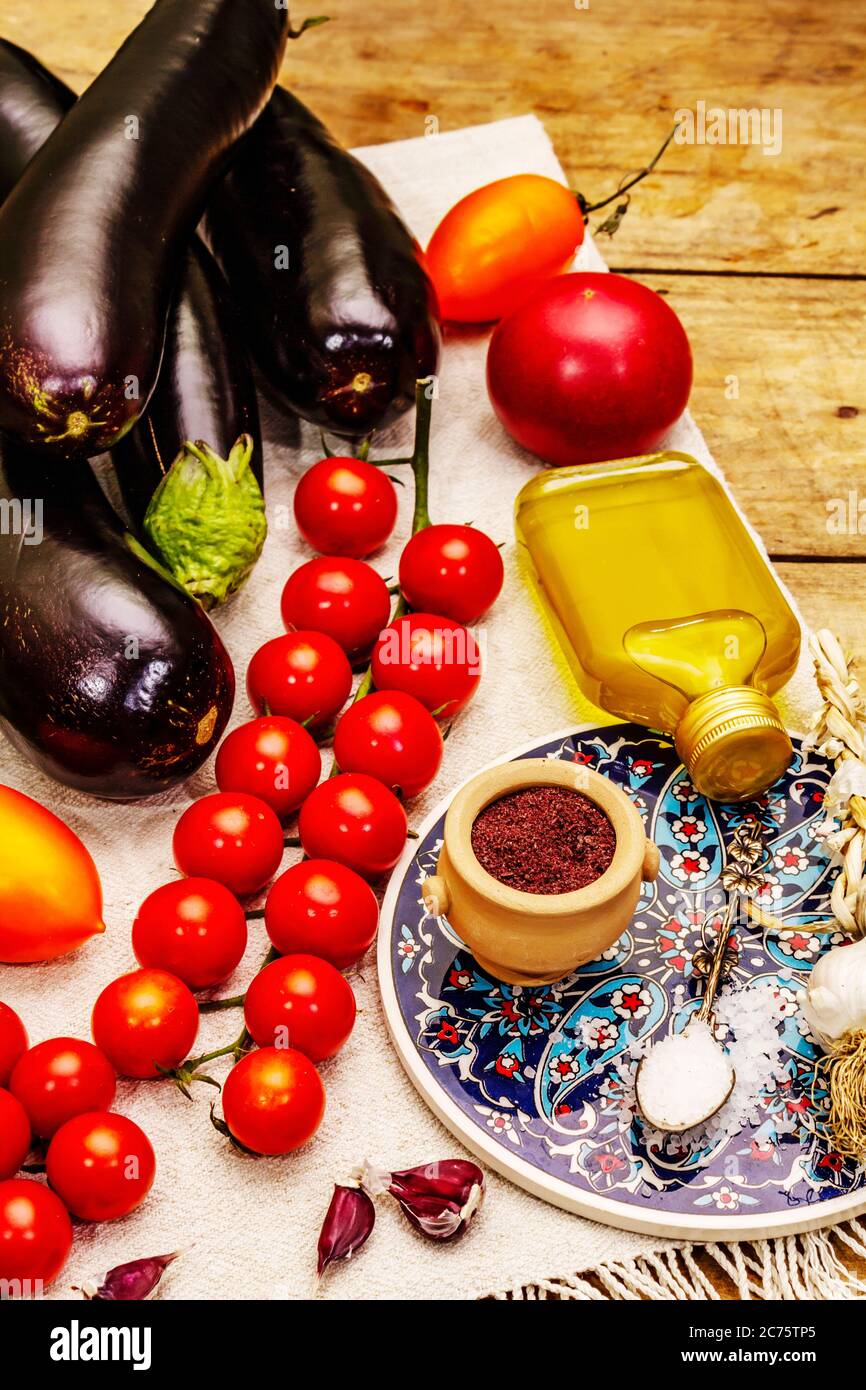 A set of products for the preparation of a traditional Turkish dish ...