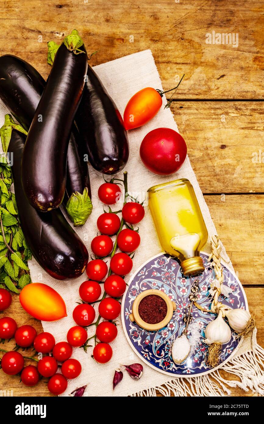 A set of products for the preparation of a traditional Turkish dish ...