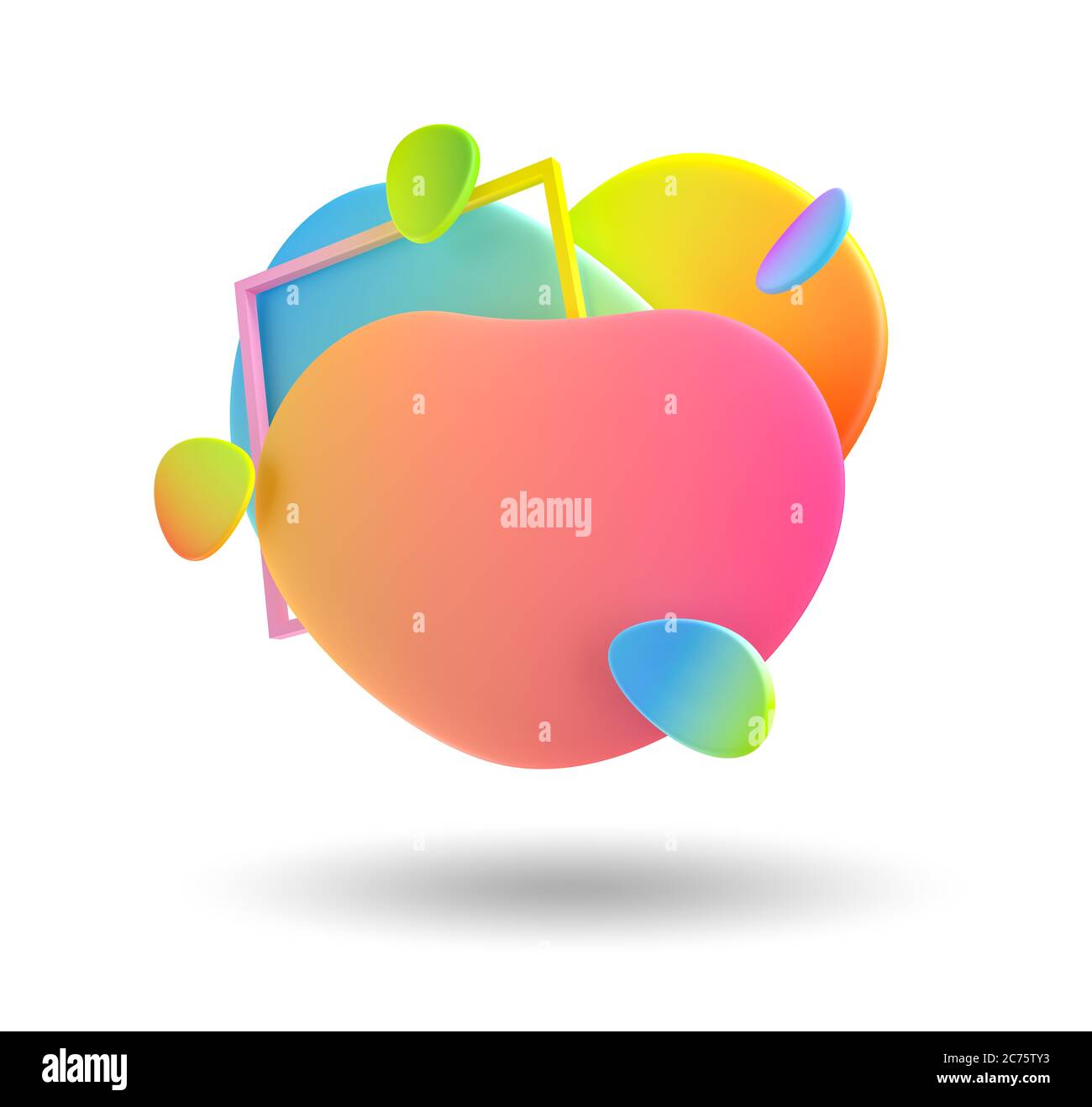 Abstract modern geometric graphic element, banner isolation on white ...