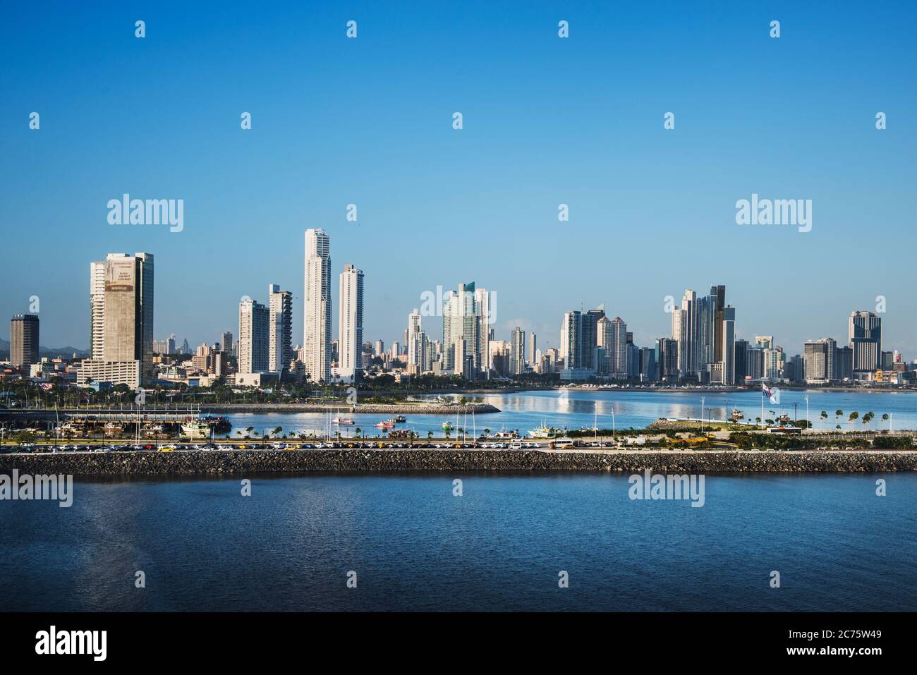 Panama city coastline landscape, Panama, Central America Stock Photo ...