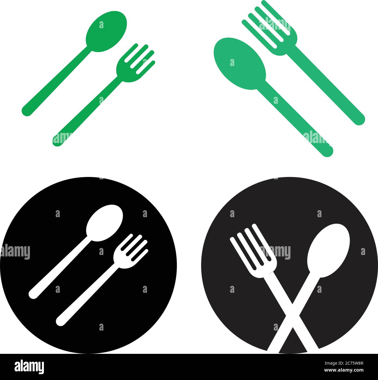Simple spoons Stock Vector Images - Alamy