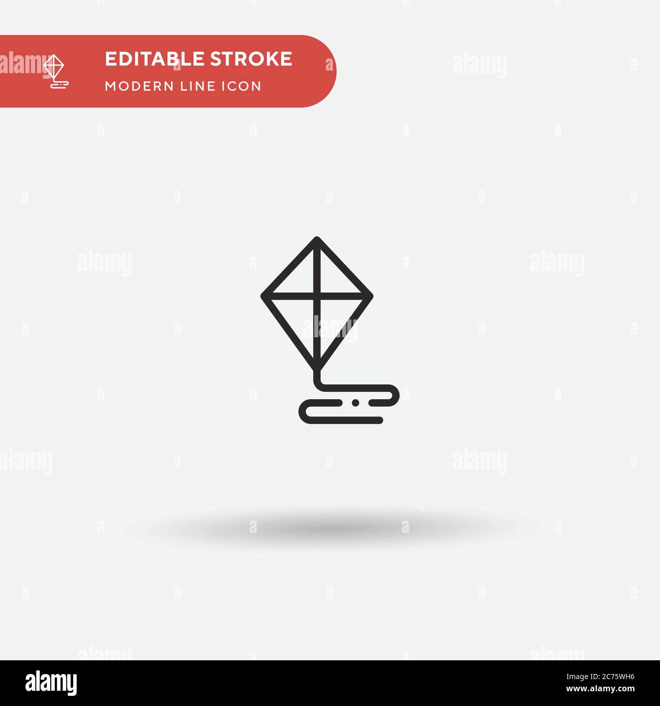 Kite Simple vector icon. Illustration symbol design template for web ...