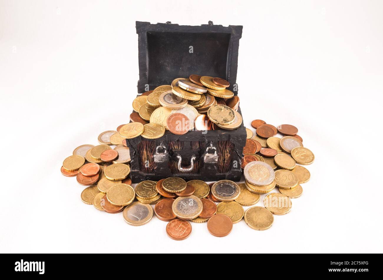 Picture of a Business Money Concept Idea, Treasure Trunk and Money ...