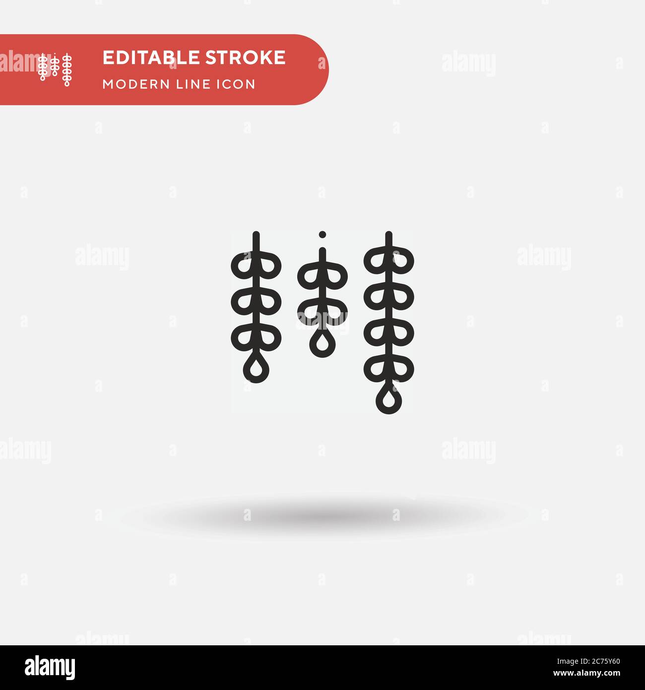 Vines Simple vector icon. Illustration symbol design template for web ...