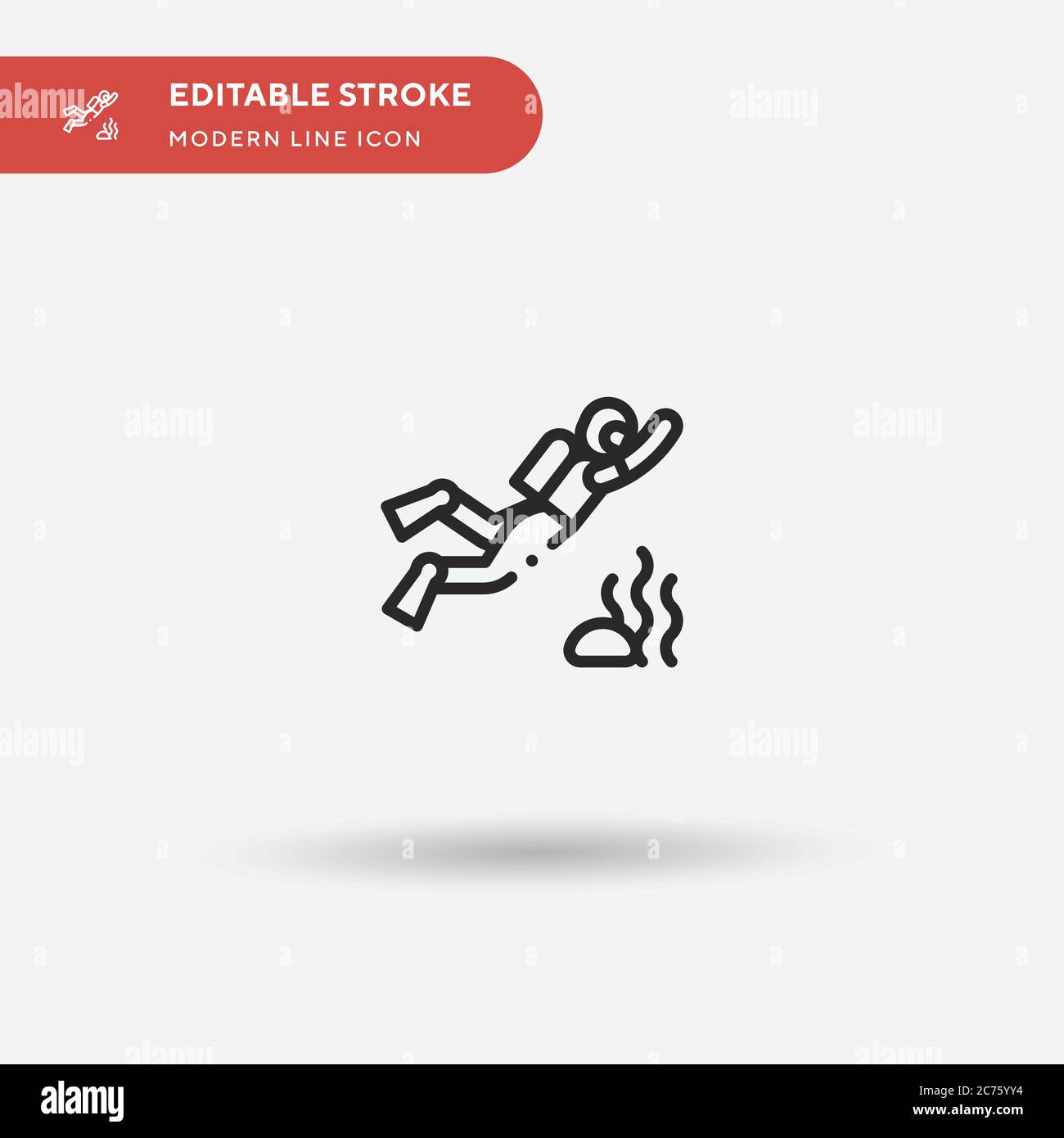 Deep sea dive line Stock Vector Images - Alamy