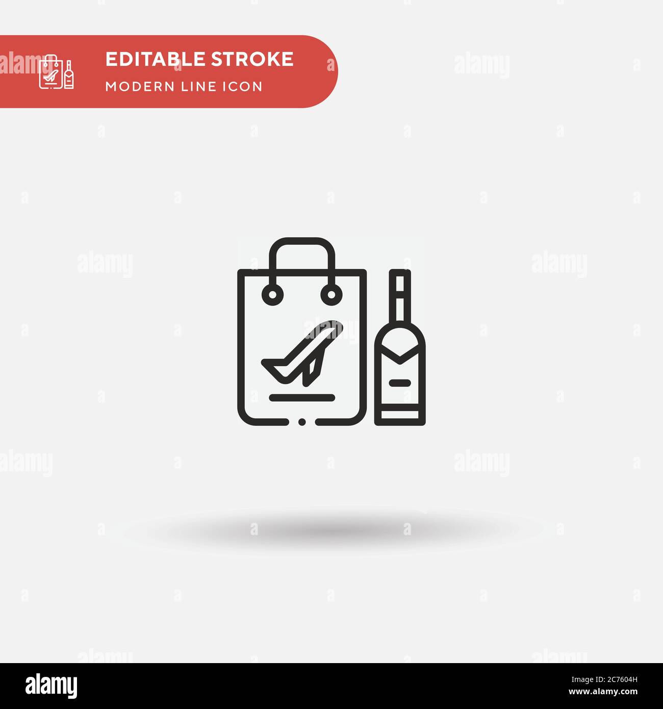 Duty Free Simple vector icon. Illustration symbol design template for ...