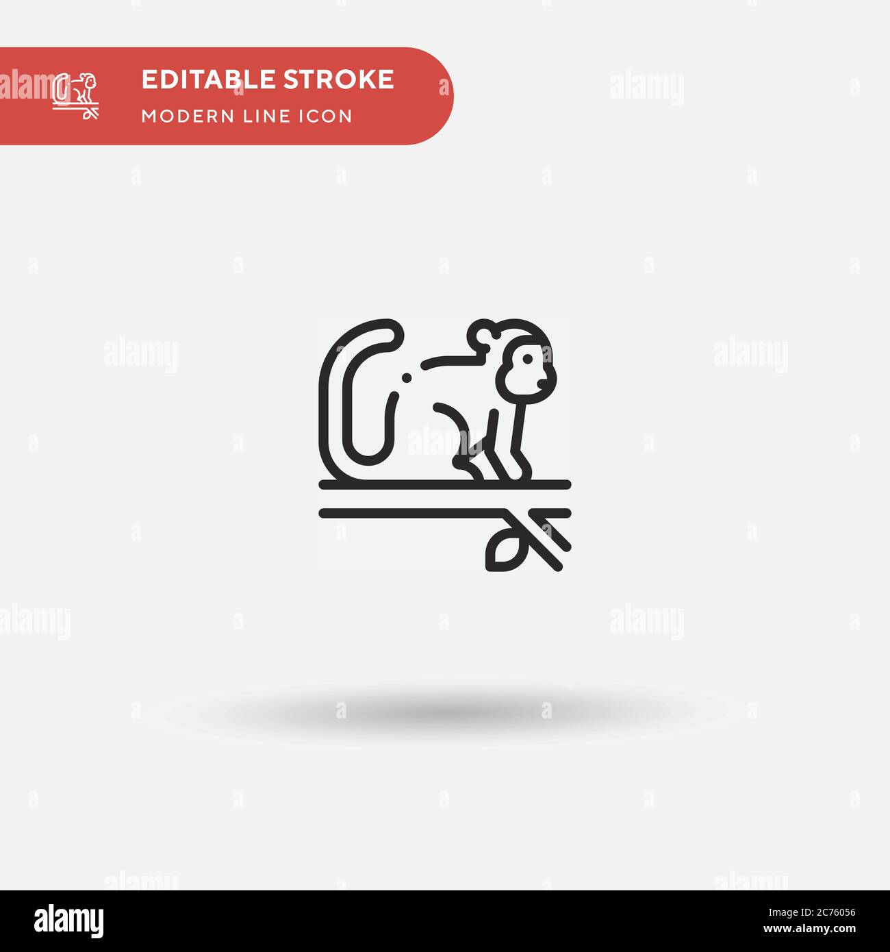 Monkey Simple vector icon. Illustration symbol design template for web ...