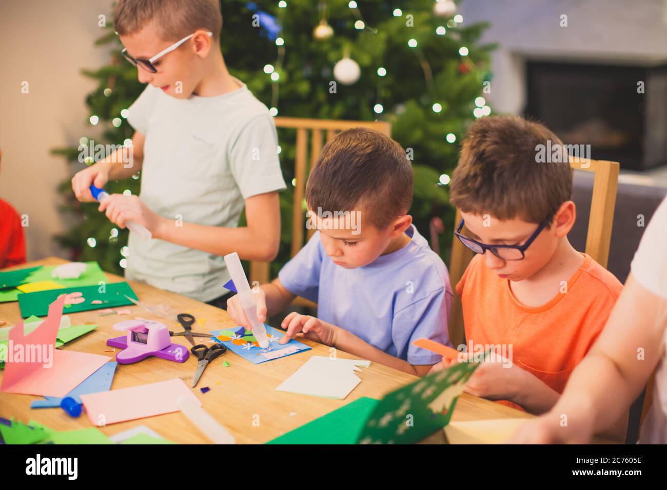 Winter holidays inspiration. Everyone is engaged into work Stock Photo ...